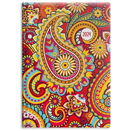 TopTimer Joy határidőnapló B6 heti fehér lap színes mintás papírborító ...